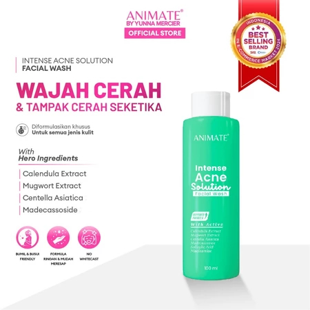 Jual Animate Intense Acne Solution Facial Wash 100ml | Shopee Indonesia