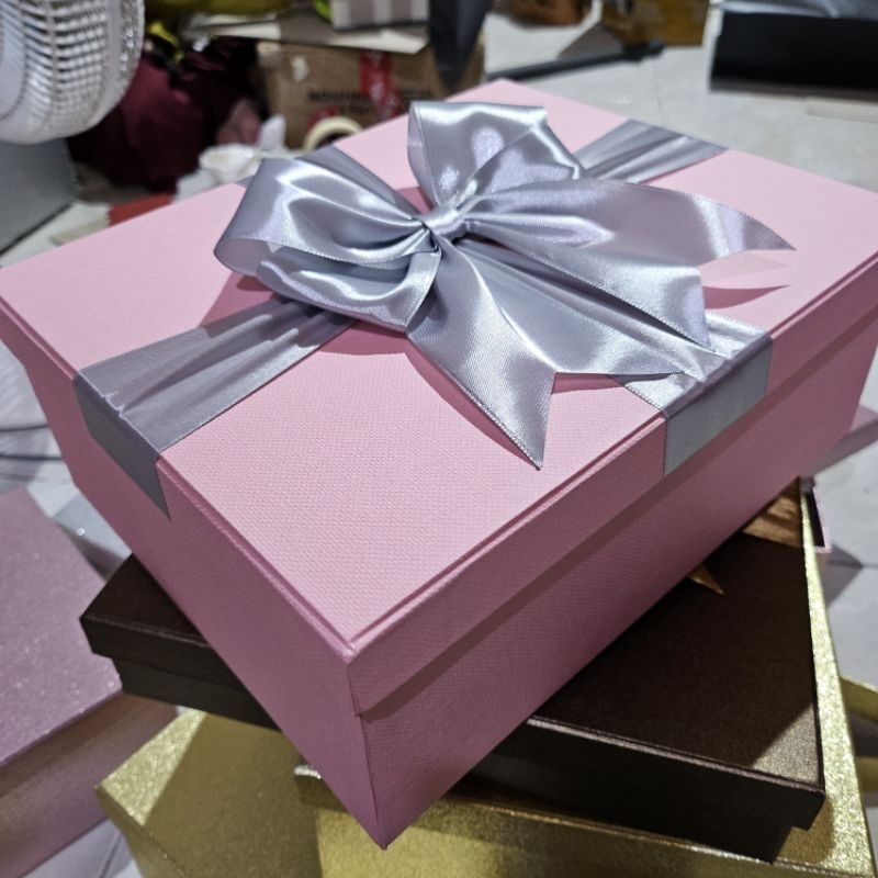 Jual KOTAK KADO MYRA LIGHT PINK PITA ABU MUDA | Shopee Indonesia