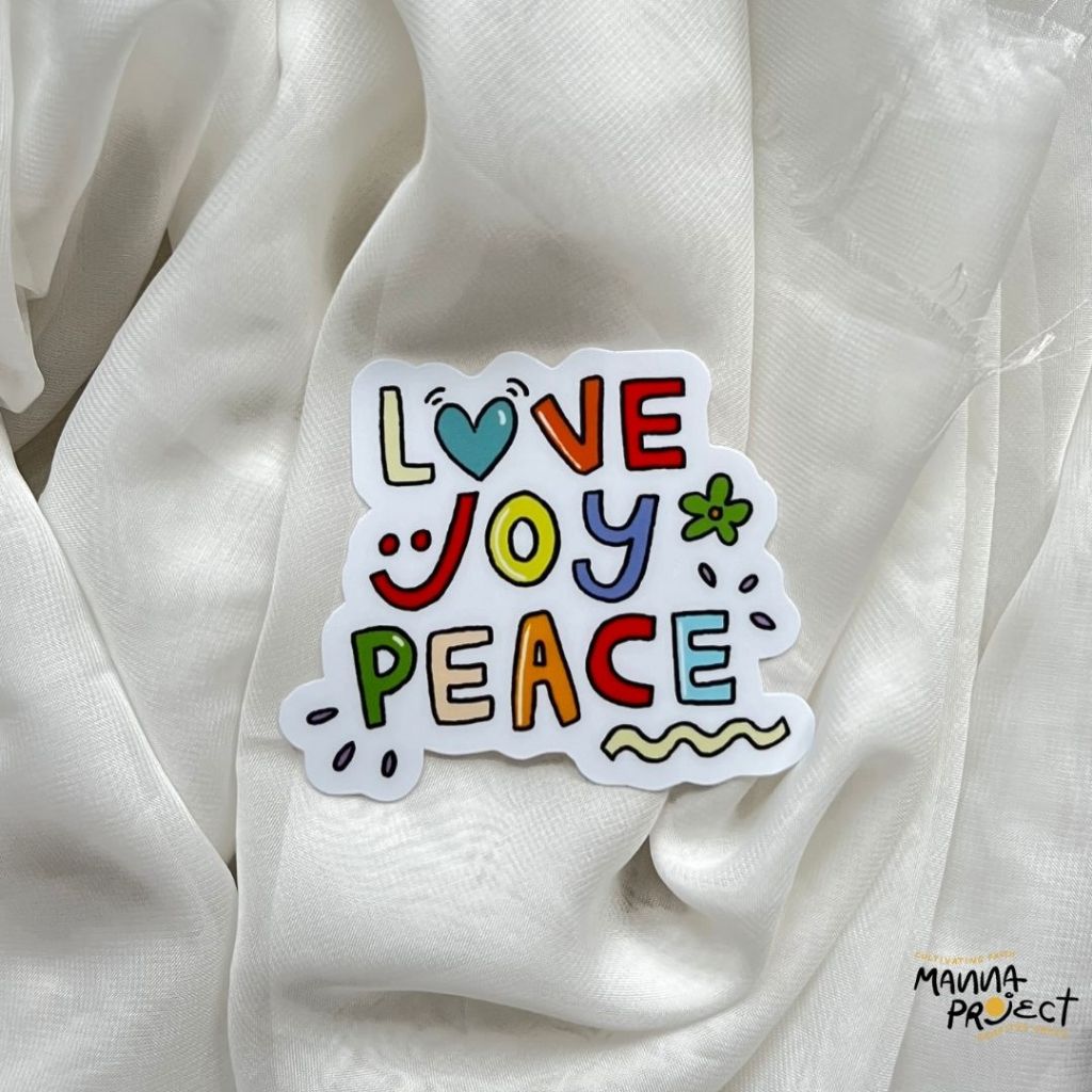 Jual Love Joy Peace Sticker Vinyl | Manna Project | Sticker Rohani ...