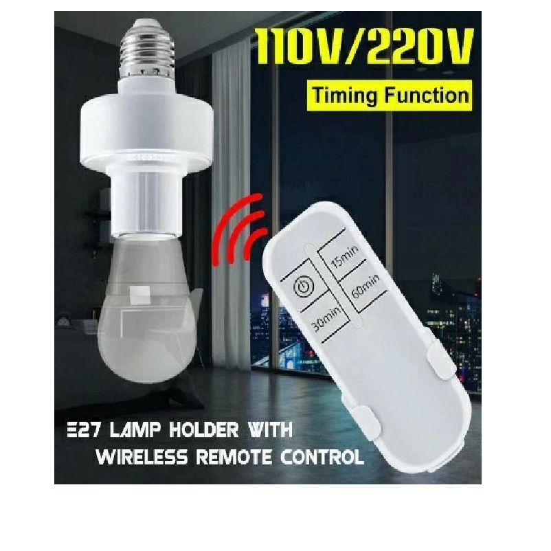 Jual Fitting Lampu Remot Control ON / OFF + Timer 15 / 30 Menit ...