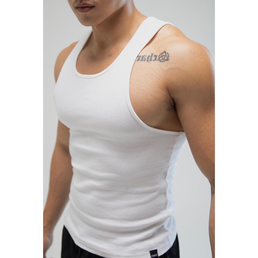 Jual Neo Essential Kaos Singlet Pria Gym | Ribbed Tank Top Olahraga ...