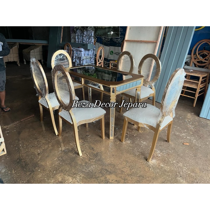 Jual kursi akad oval / kursi akad adelin / set kursi akad meja kaca ...