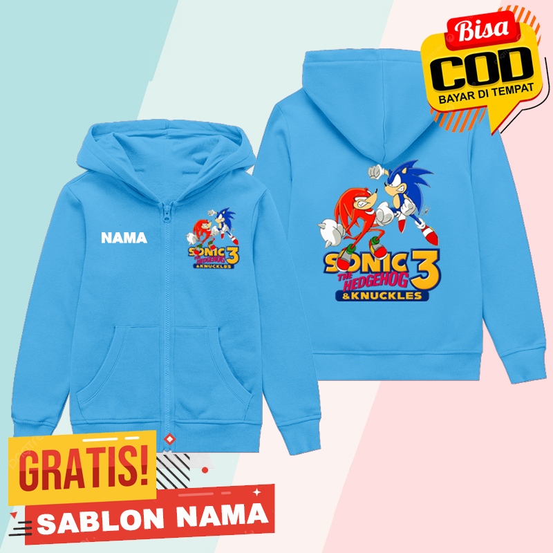 Jual Jaket Hoodie Zipper Anak Sonic The Hedgehog & Knuckles / Jaket ...