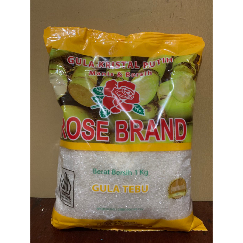 Jual gula pasir rosebrand kuning 1kg | Shopee Indonesia