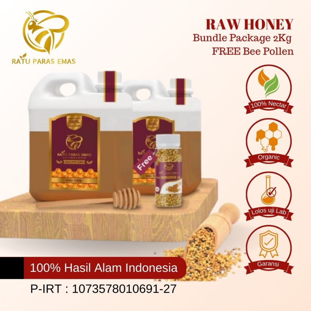 Jual Bundle Madu Murni Asli Hutan Alami Multiflora Premium Raw Honey ...