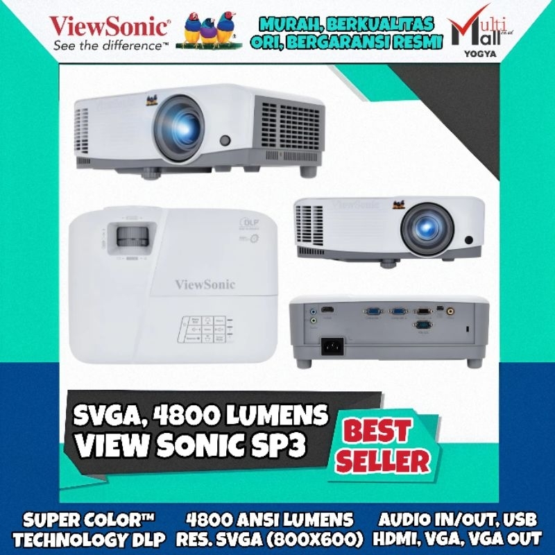 Jual ViewSonic Projector SP3 SVGA 4800 Lumens DLP SuperColor™ Proyektor ...