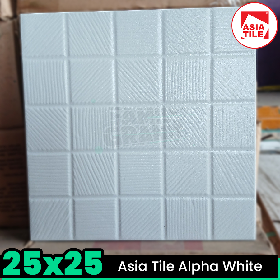 Jual Keramik Kasar 25x25 Asia Tile Alpha White Lantai Kamar Mandi ...