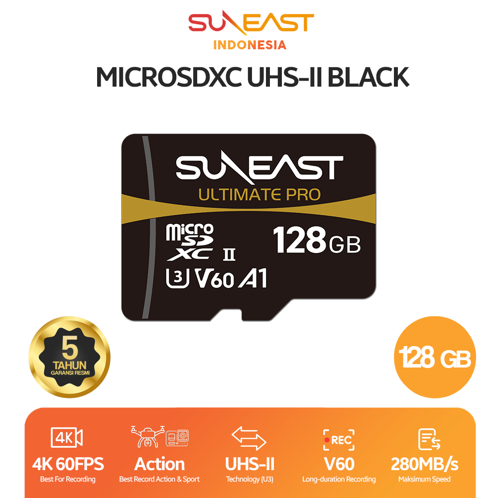 Jual Suneast micro sdxc ultimate pro black series uhs-II v60 4k 280mbps a1 memory card | Shopee ...
