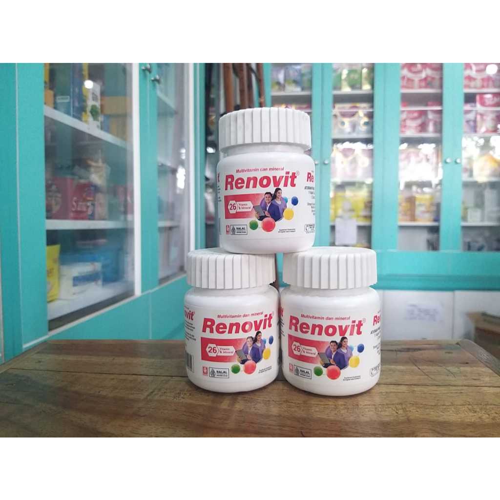 Jual RENOVIT BOTOL @ 30 KAPSUL | MULTIVITAMIN DAN MINERAL | Shopee ...