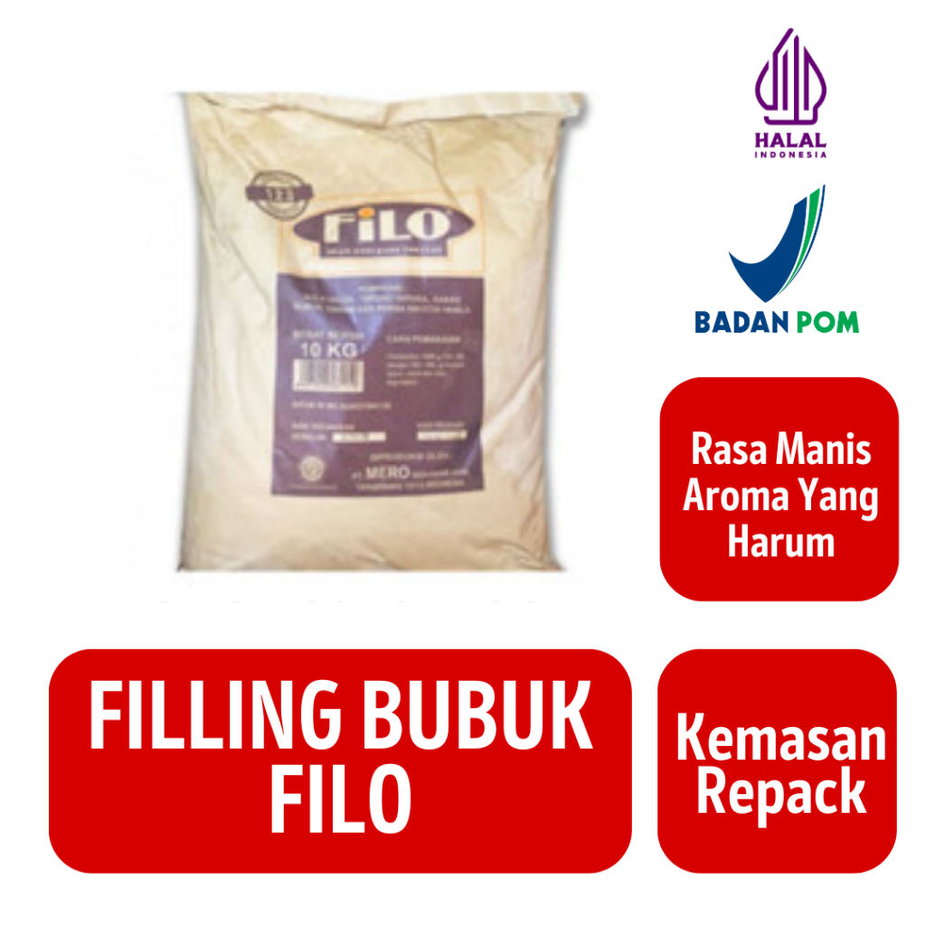 Jual Filling bubuk Filo Kemasan Repack [250 Gram] | Shopee Indonesia