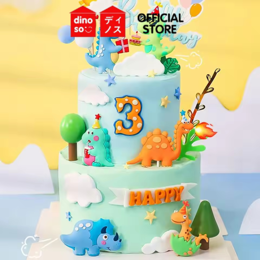 Jual DINOSO Cake Topper Tema Dinosaurus Tanah Liat Kue Topper Untuk ...