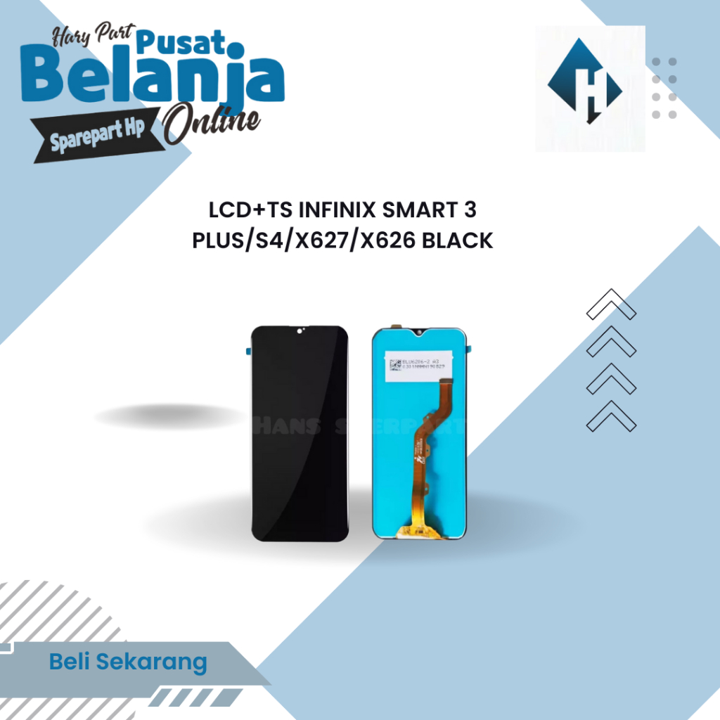 Jual LCD INFINIX SMART 3 PLUS/S4/X627/X626 Black Fullset + Touchscreen | Shopee Indonesia