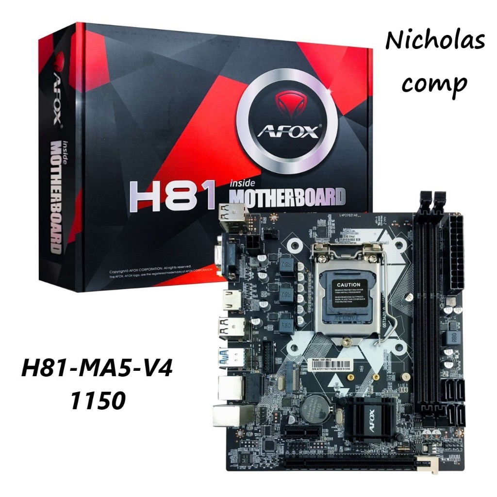 Jual AFOX IH81-MA5-V4 Chipset Intel H81, Socket LGA1150, DDR3 ...