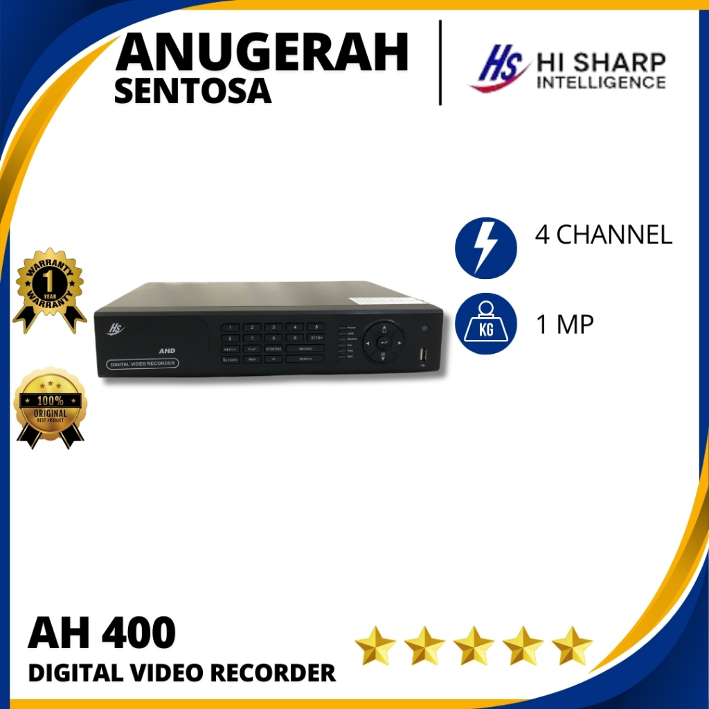 Jual DVR CCTV Hi Sharp AH 400 1mp (4 Channel) Original | Shopee Indonesia