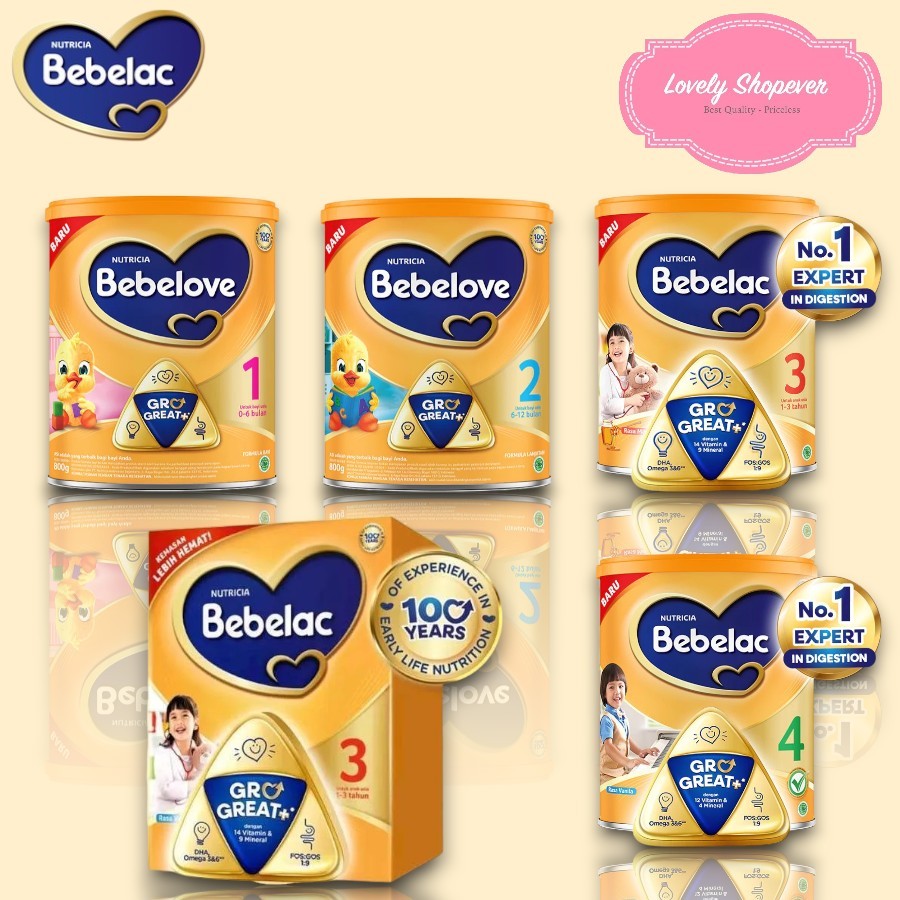 Jual Bebelove 1 & 2 Formula Bayi Bubuk 800 gr / Bebelac 3 & 4 Rasa ...