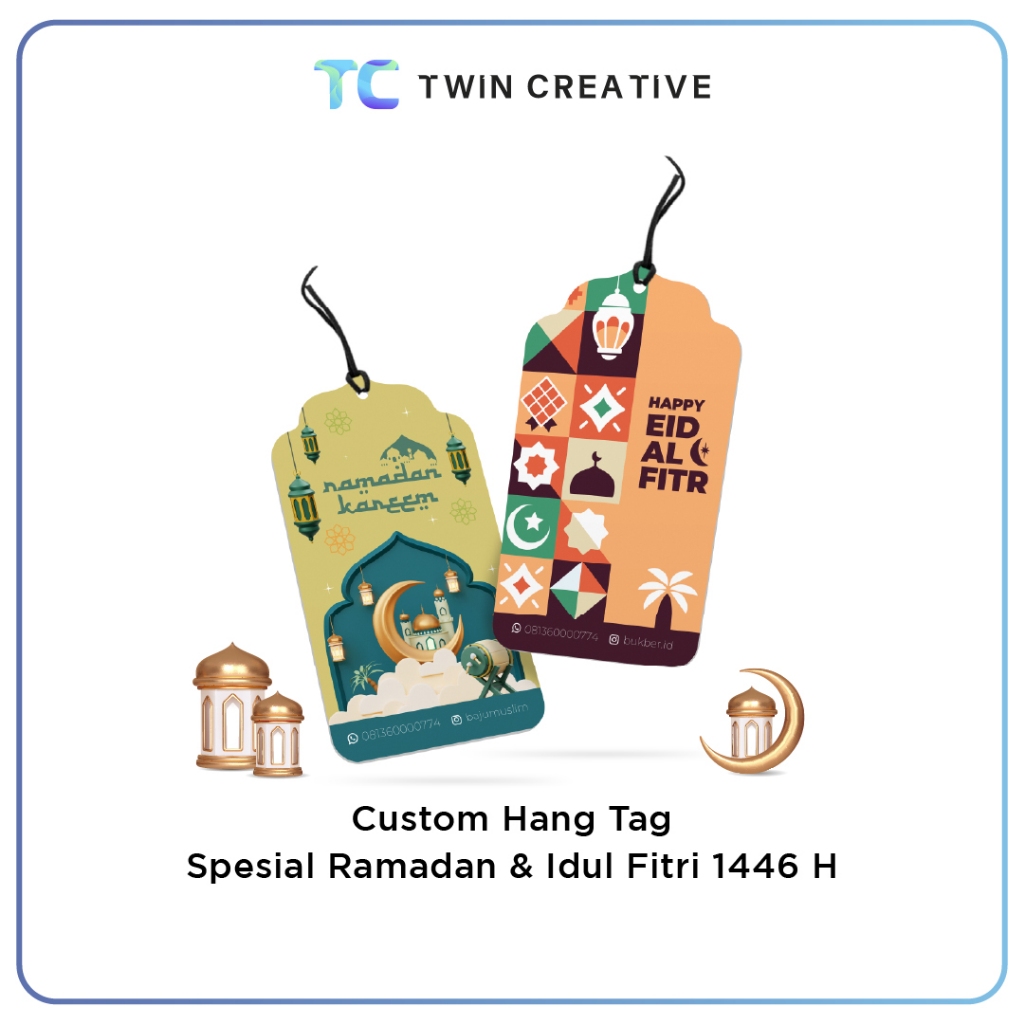Jual Custom Hangtag Spesial Ramadan & Idul Fitri 1446 H Hiasan Parsel ...