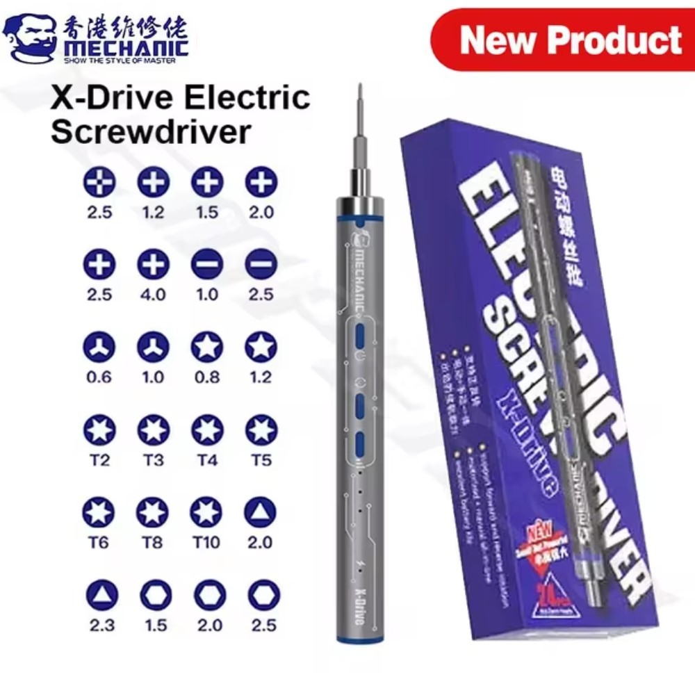 Jual Obeng Set / Obeng Electric / Obeng Listrik MECHANIC X-Drive Precision Electric 24 In 1 ...