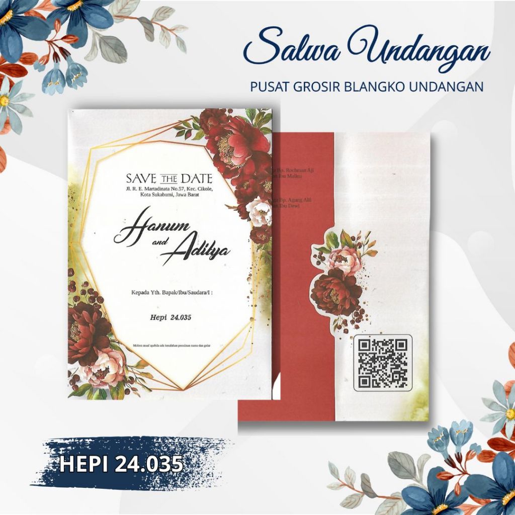 Jual Blangko Undangan Pernikahan Hepi 24.035 atau kertas undangan ...