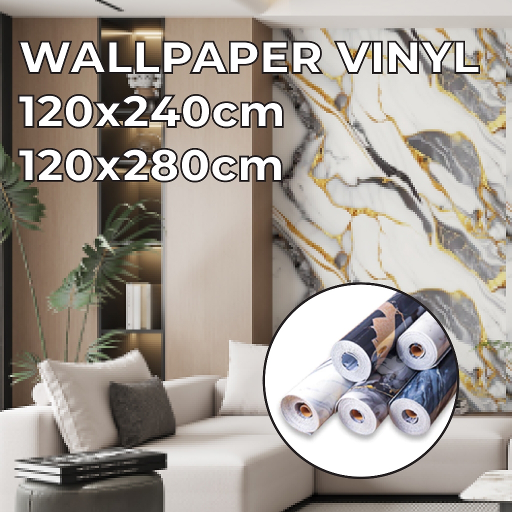 Jual Wallpaper Dinding Motif Vinyl Marble Foam Roll Sticker Kamar ...