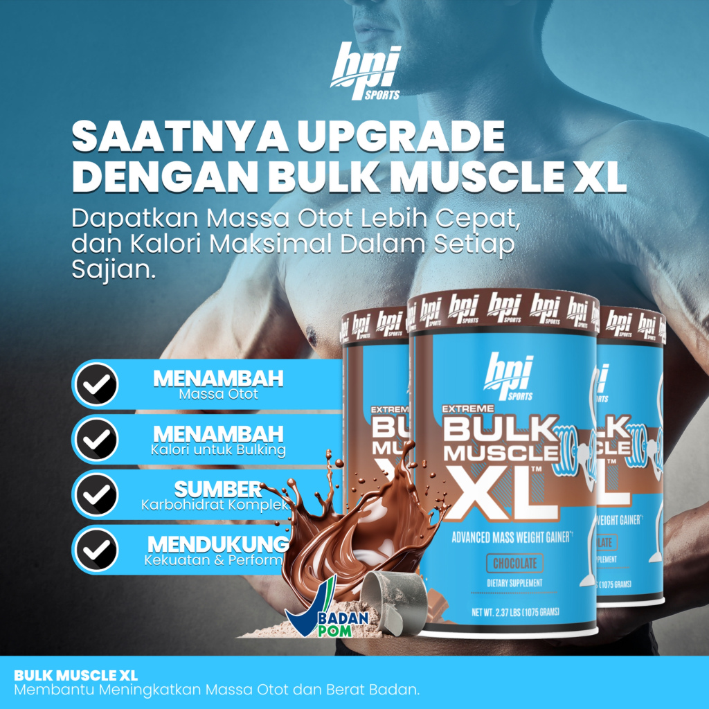 Jual BPI Sports Bulk Muscle XL 2 Lbs Weight Mass Gainer | Shopee Indonesia