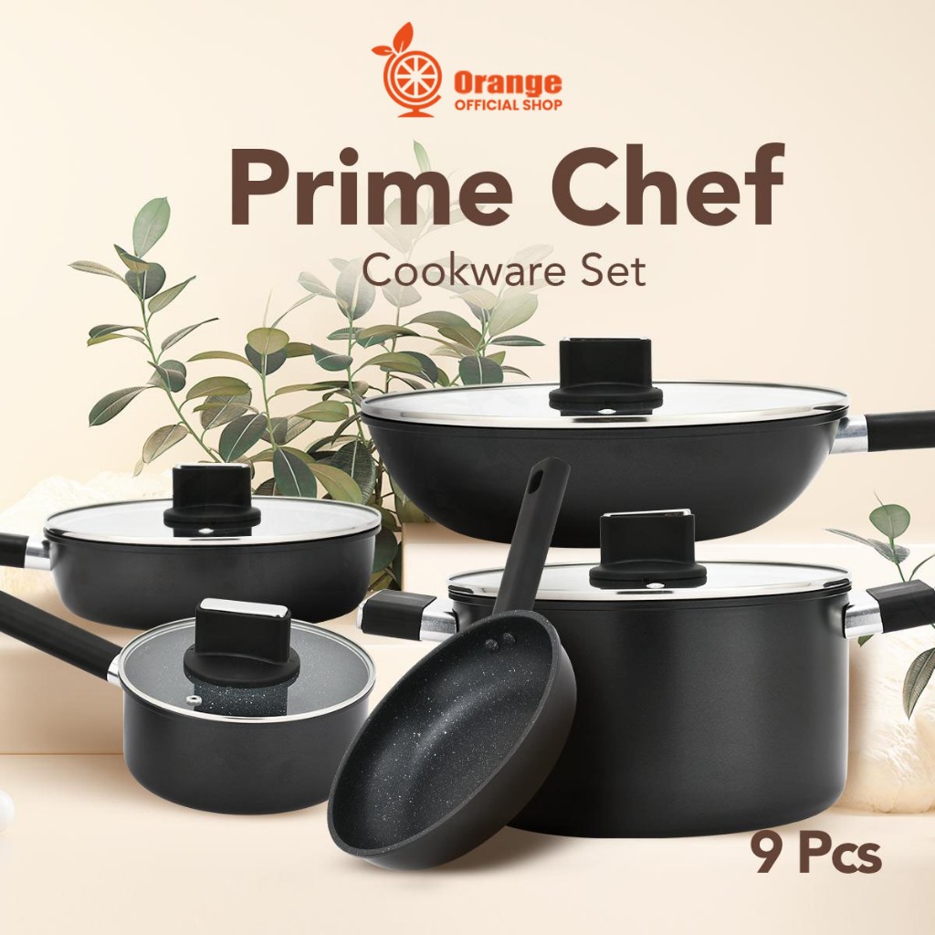 Jual Prime Chef Set Cookware 5in1 Panci Set Stainless Panci Tutup Kaca ...