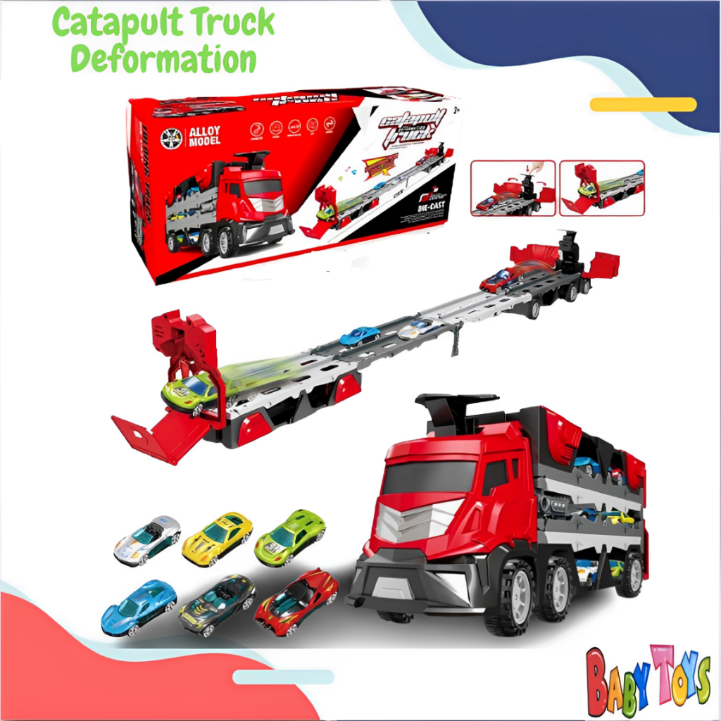 Jual BabyToys Mainan Anak Laki Laki Track Mobil Alloy Catapult ...