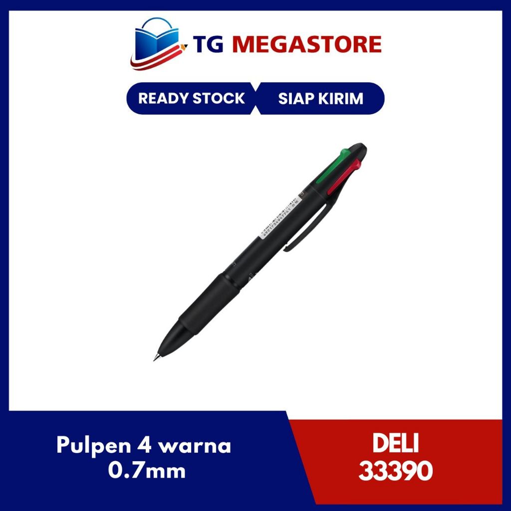 Jual Pulpen DELI 4 warna 0.7mm - 33390 | Shopee Indonesia
