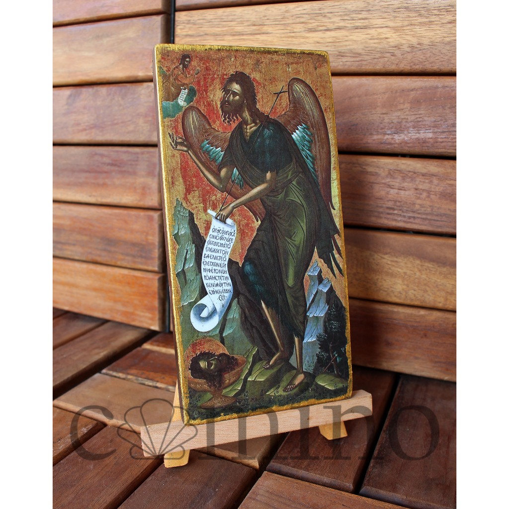 Jual Ikon St Yohanes Pembaptis Bersayap | John Baptist Kayu Asli ...