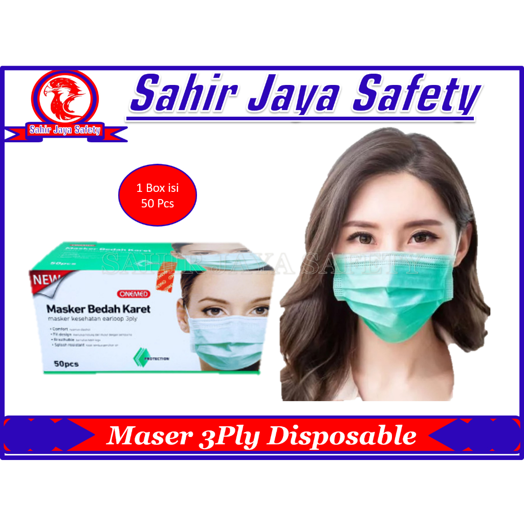 Jual Masker Medis 3ply Earloop Hijau Merk Onemed Masker Kemenkes Harga ...