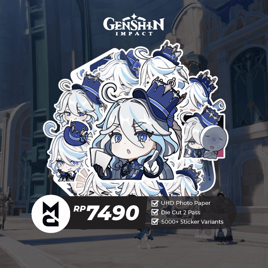 Jual Sticker Genshin Impact Furina Sticker Anime Aesthetic Lucu Sticker ...