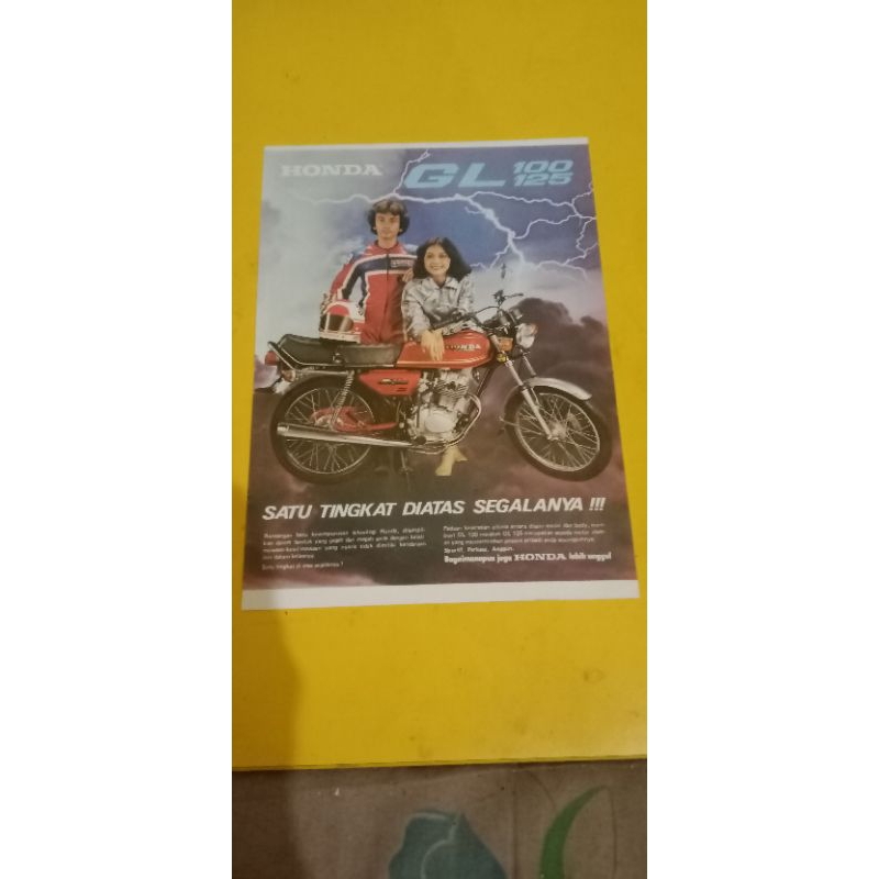 Jual brosur iklan jadul original Honda GL 100,125 | Shopee Indonesia
