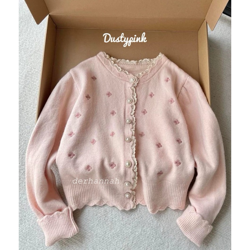 Jual [ der.hannah ] ROSALINE CARDIGAN Korea Knit Rajut | Shopee Indonesia
