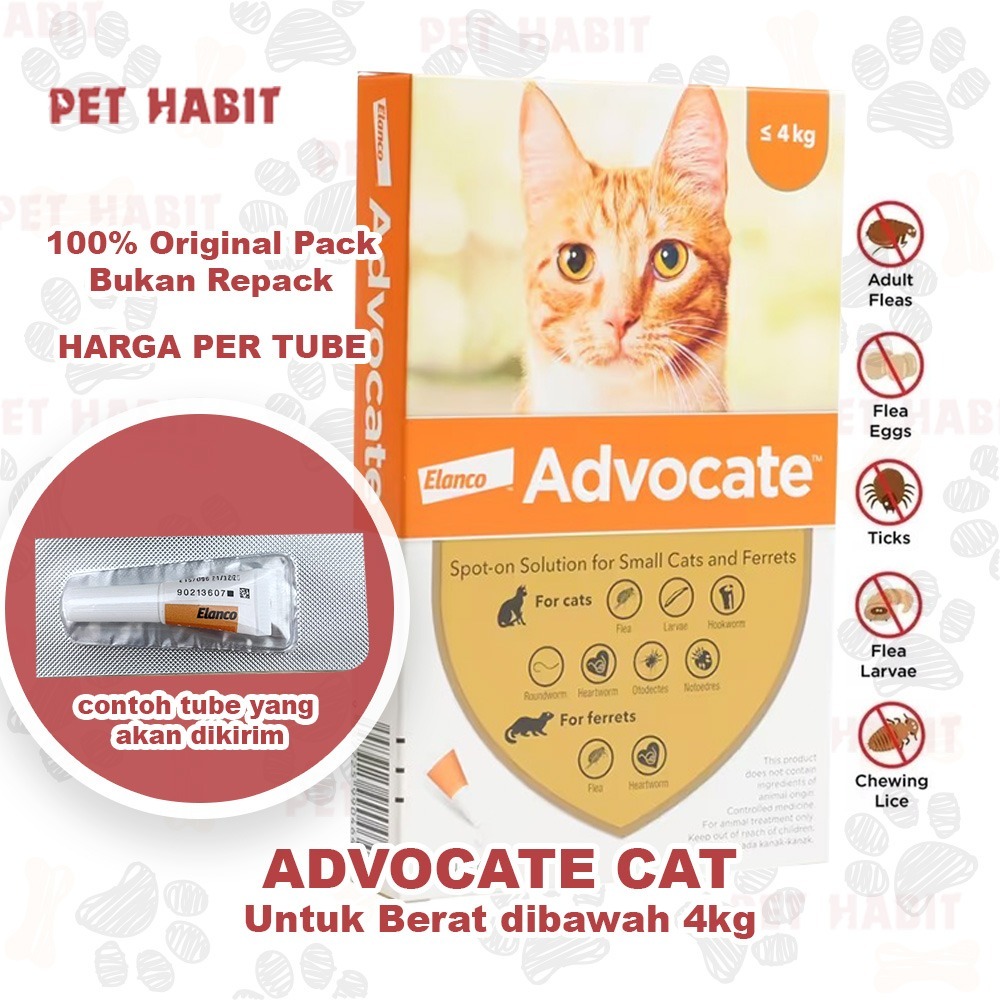 Jual Advocate Cat Elanco Small Obat Kutu (0.4ML)