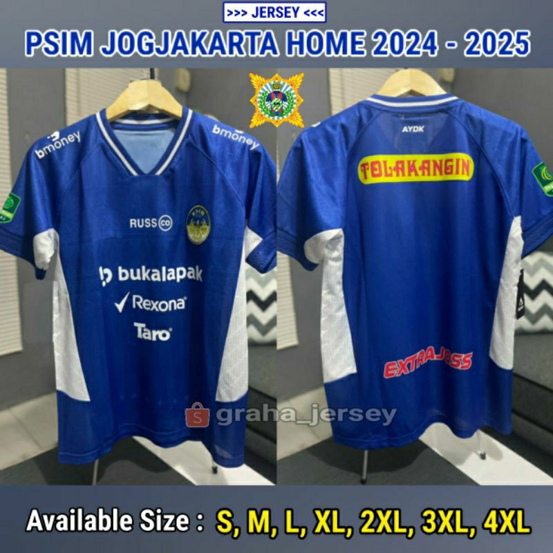 Jual Jersey PSIM Jogjakarta Home 2024 - 2025 PEGADAIAN Liga 2 Biru PRINTING Terbaru Lokal ...