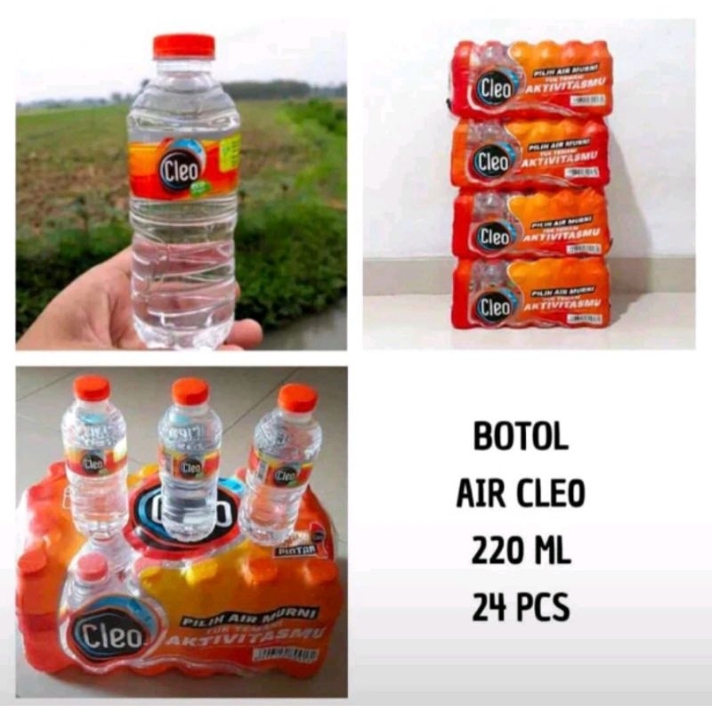 Jual Cleo Botol Mini 220ML (isi 24 botol) | Shopee Indonesia