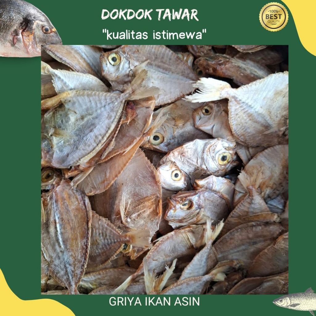 Jual ikan dokdok tawar besar sedang/petek tawar kering termurah ...