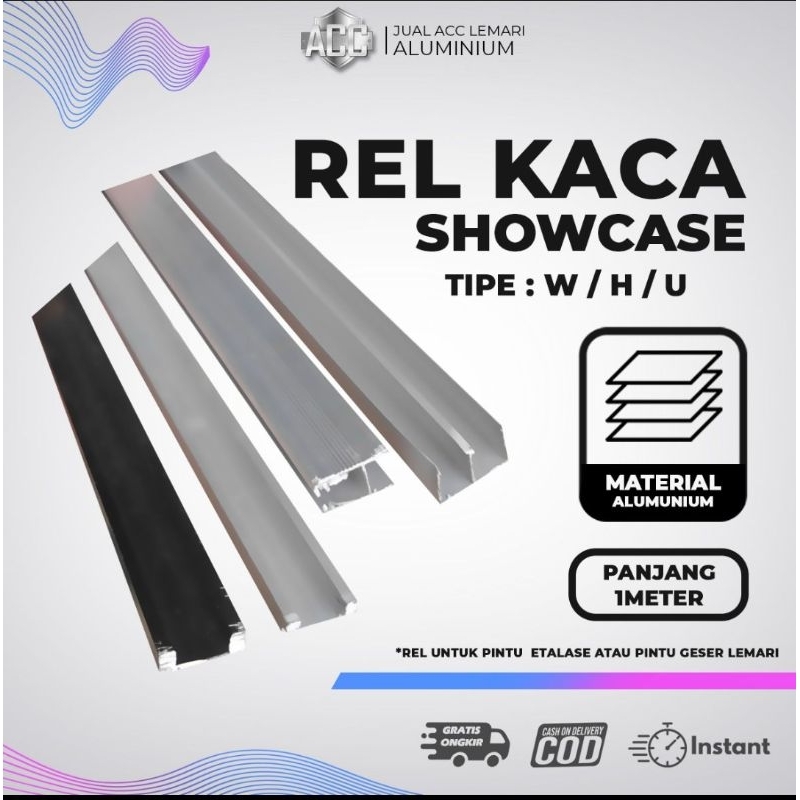 Jual REL KACA SHOWCASE ETALASE DAN DAPUR tipe W H U 1meter bisa untuk ...