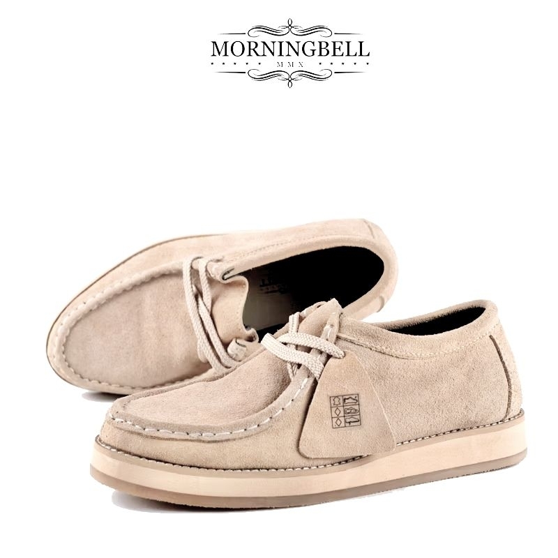 Jual MORNINGBELL WALLABEE CREAM | SEPATU PRIA WANITA KULIT SUEDE SAPI ...