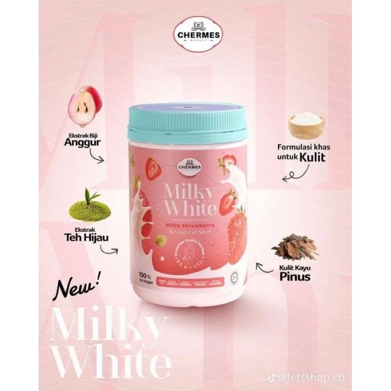 Jual Milky White Bglowy Chermes 500gr Hasil 3x Lebih cepat (Bisa Scan ...