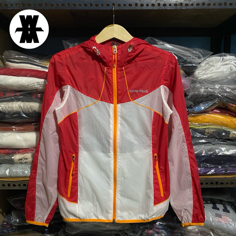 Jual Montbell Jacket Merah/Putih Size S 61x48 Single Layer | Shopee ...