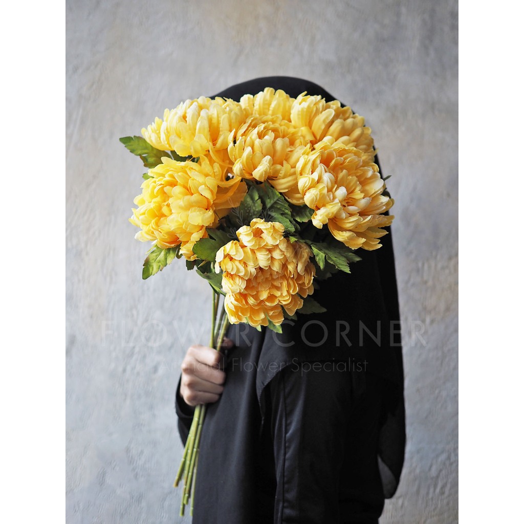 Jual Bunga Artificial Krisan Mum 1 Kuntum Tangkai Panjang (B25034 ...