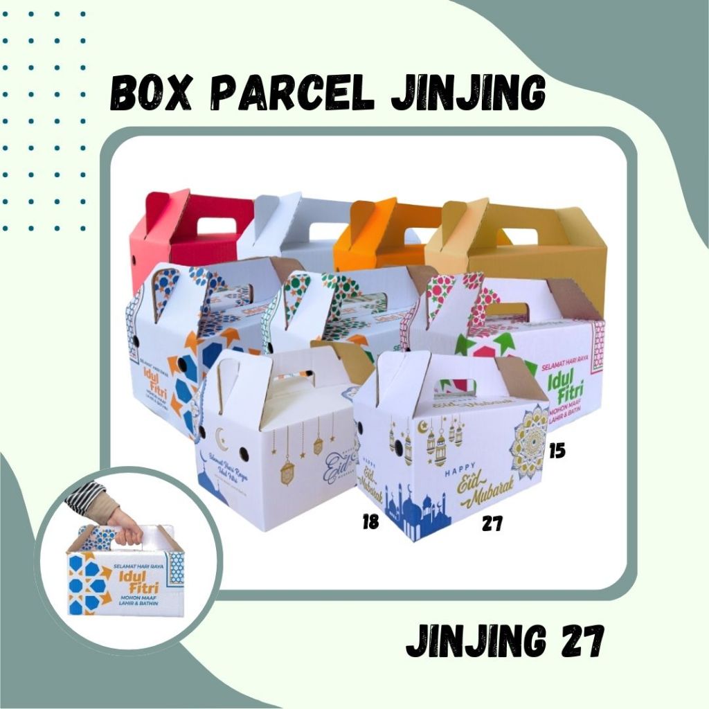 Jual Box Jinjing 27x18x15 Gable Box Parcel Lebaran tenteng/Kardus/Polos ...