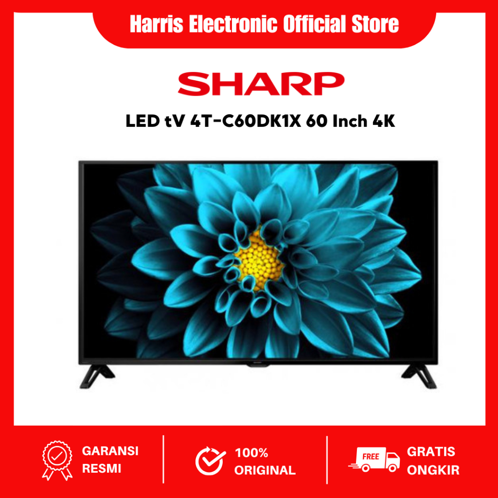Jual Sharp LED tV 4T-C60DK1X 60 Inch 4K Ultra-HD Resolution with HDR ...
