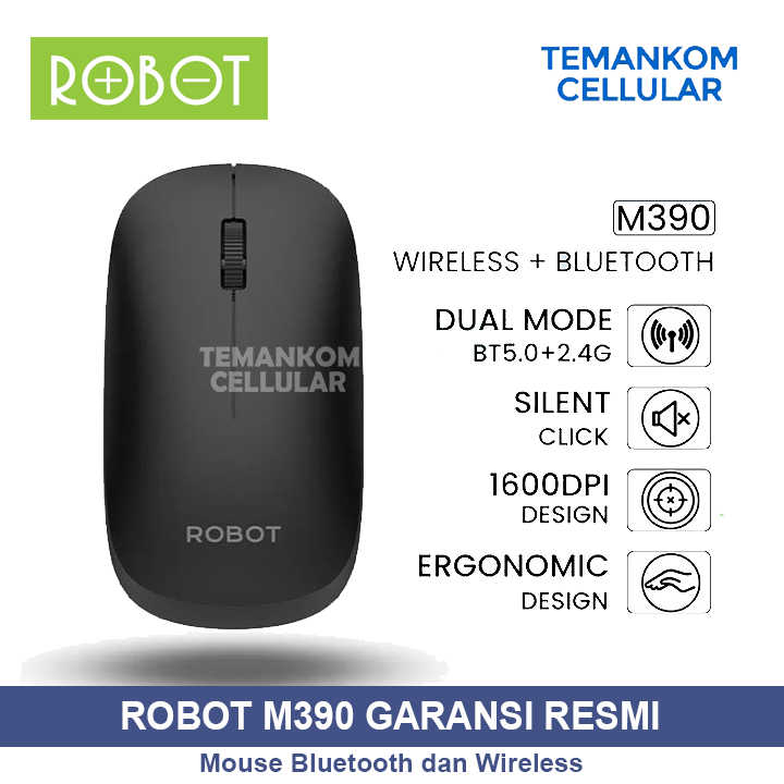 Jual Mouse Bluetooth ROBOT M390 Ungu Purple Pink Wireless bisa untuk android TAB laptop Murah ...