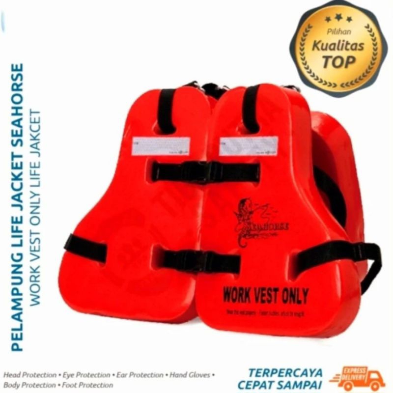 Jual Pelampung Kapal Life Jacket / Work Vest Seahorse | Shopee Indonesia