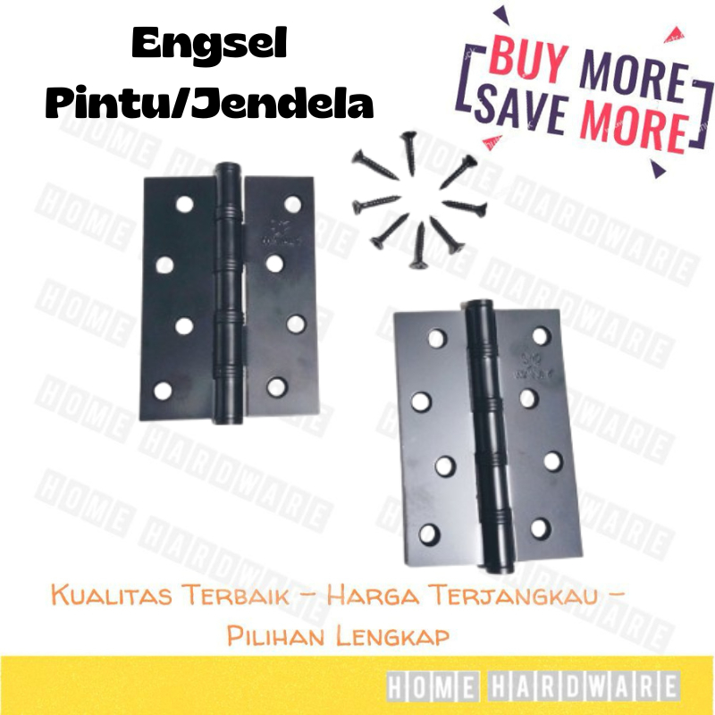 Jual Engsel TEBAL Hitam 4 inch / Engsel Pintu Jendela Rumah Tebal Full ...