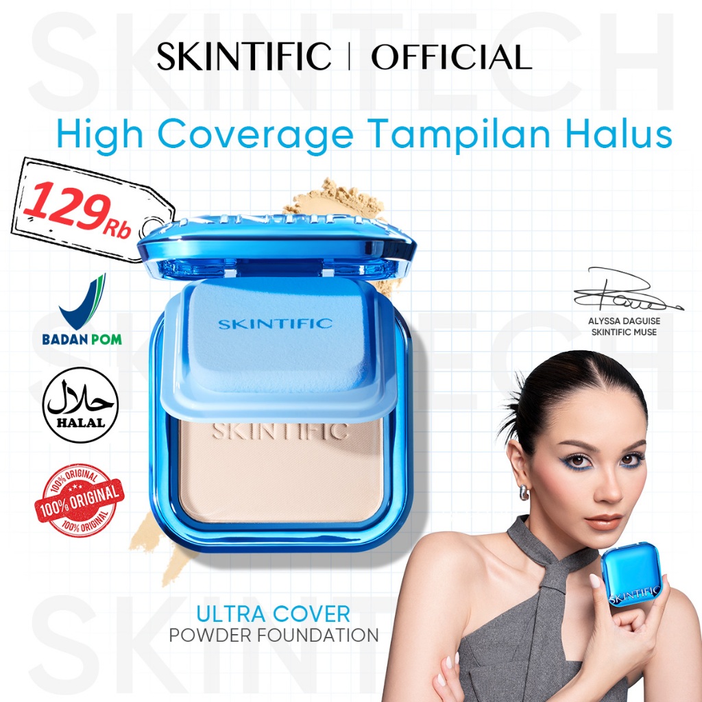 Jual [Official Store] SKINTIFIC - Ultra Cover Powder Foundation 9g ...