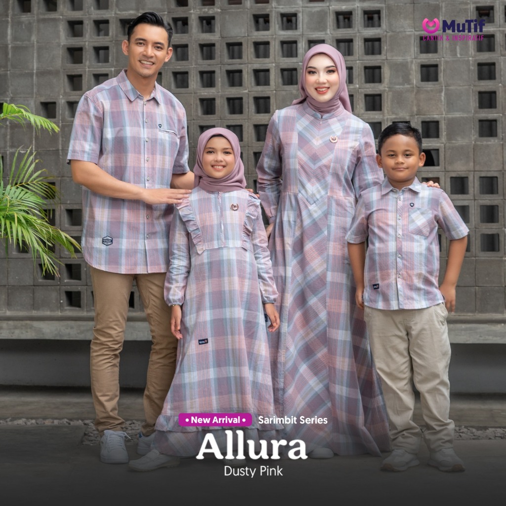 Jual ES - (COD) SARIMBIT KELUARGA 2025 MUTIF ALLURA - NADEEM DUSTY PINK ...