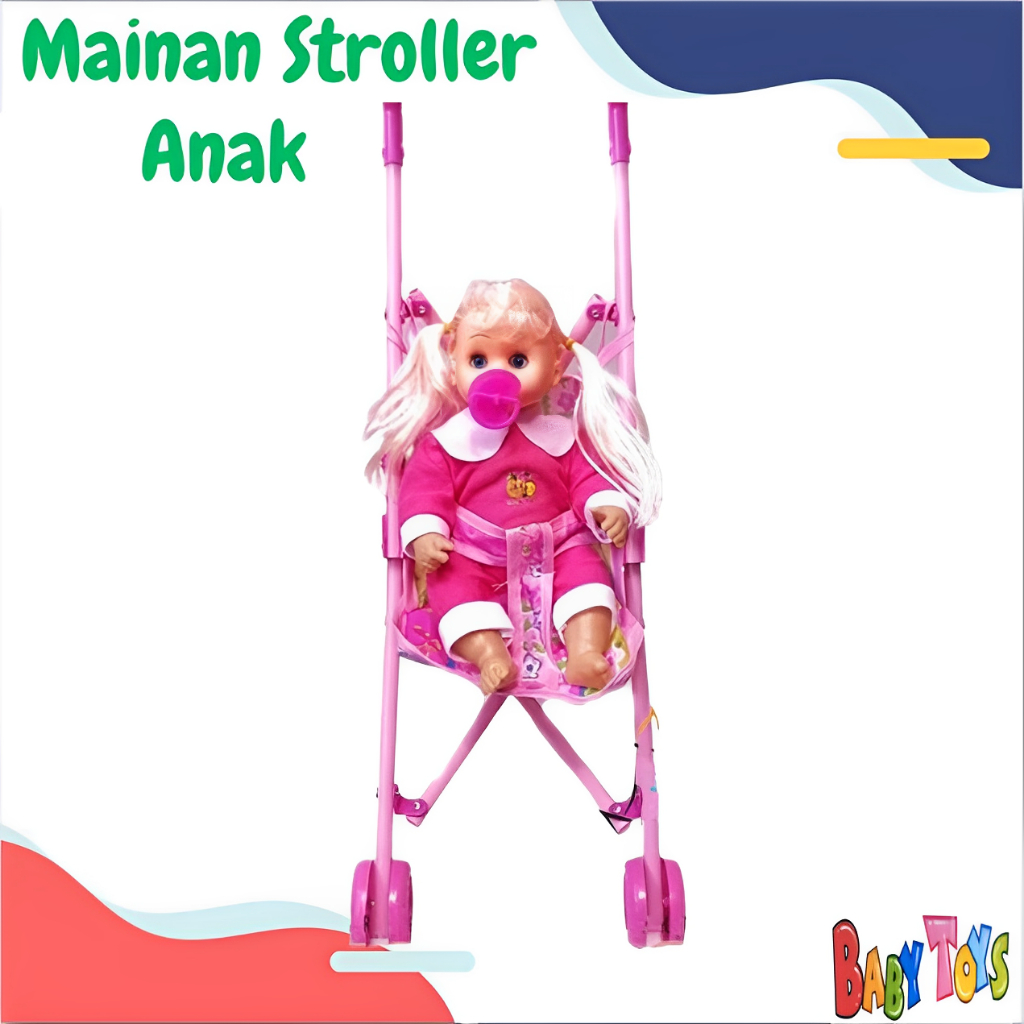 Jual Mainan Anak Stroller Dorong Boneka Bayi Anak Perempuan Edukasi ...
