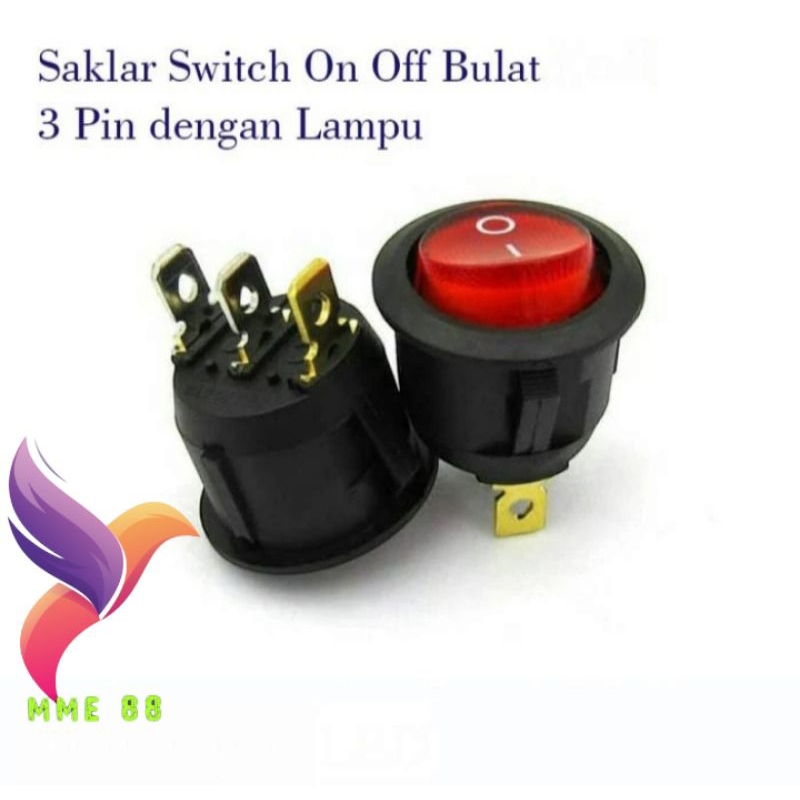 Jual Saklar On Off 3 Pin Bulat Lampu | Shopee Indonesia